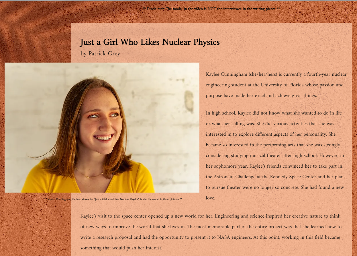 Kaylee Cunningham – Ms. Nuclear Energy